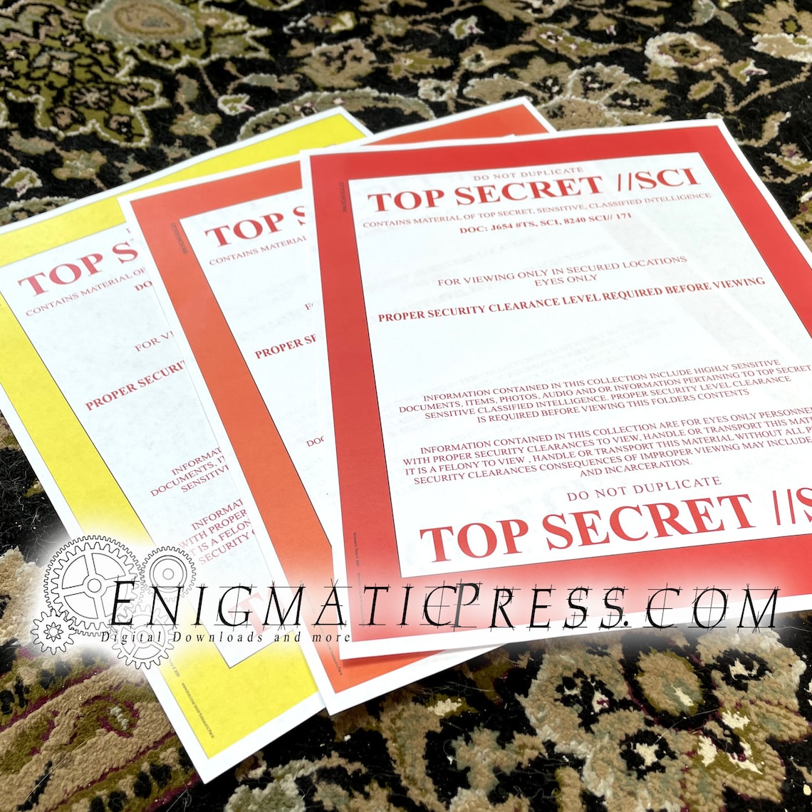 Top Secret Style Prop Coversheet Graphics Film Cosplay Diy - Etsy