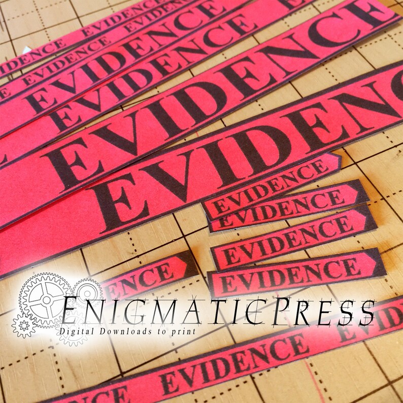 Assorted Evidence sticker strip labels on 1 PDF Home | Etsy