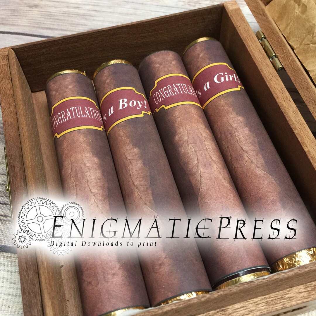 Cigar Styles Rolo Wrapper Labels, Congratulations and Editable, Easy ...