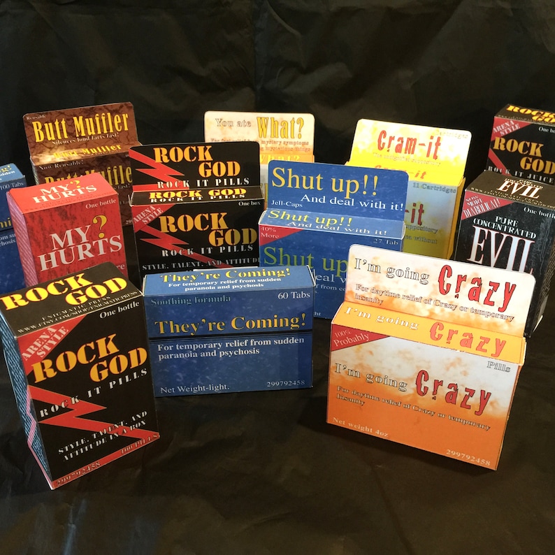Shut Up!! Fake Brand Box Medication, Funny Pharmacy Medicine, Party ...