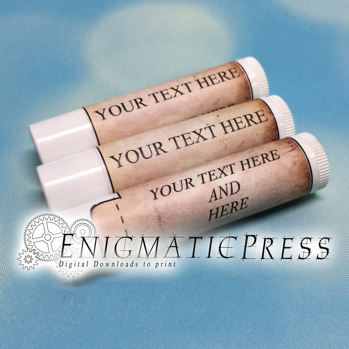 12 Editable Chapstick Labels Aged Scroll Style Fit 0.15 Oz. | Etsy
