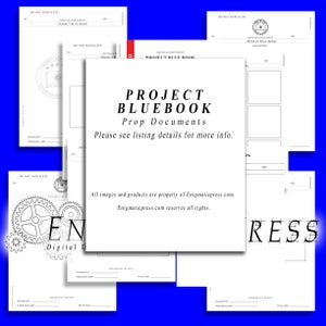 9, Project Bluebook Style Prop Document Graphics, Film, Cosplay, Diy ...