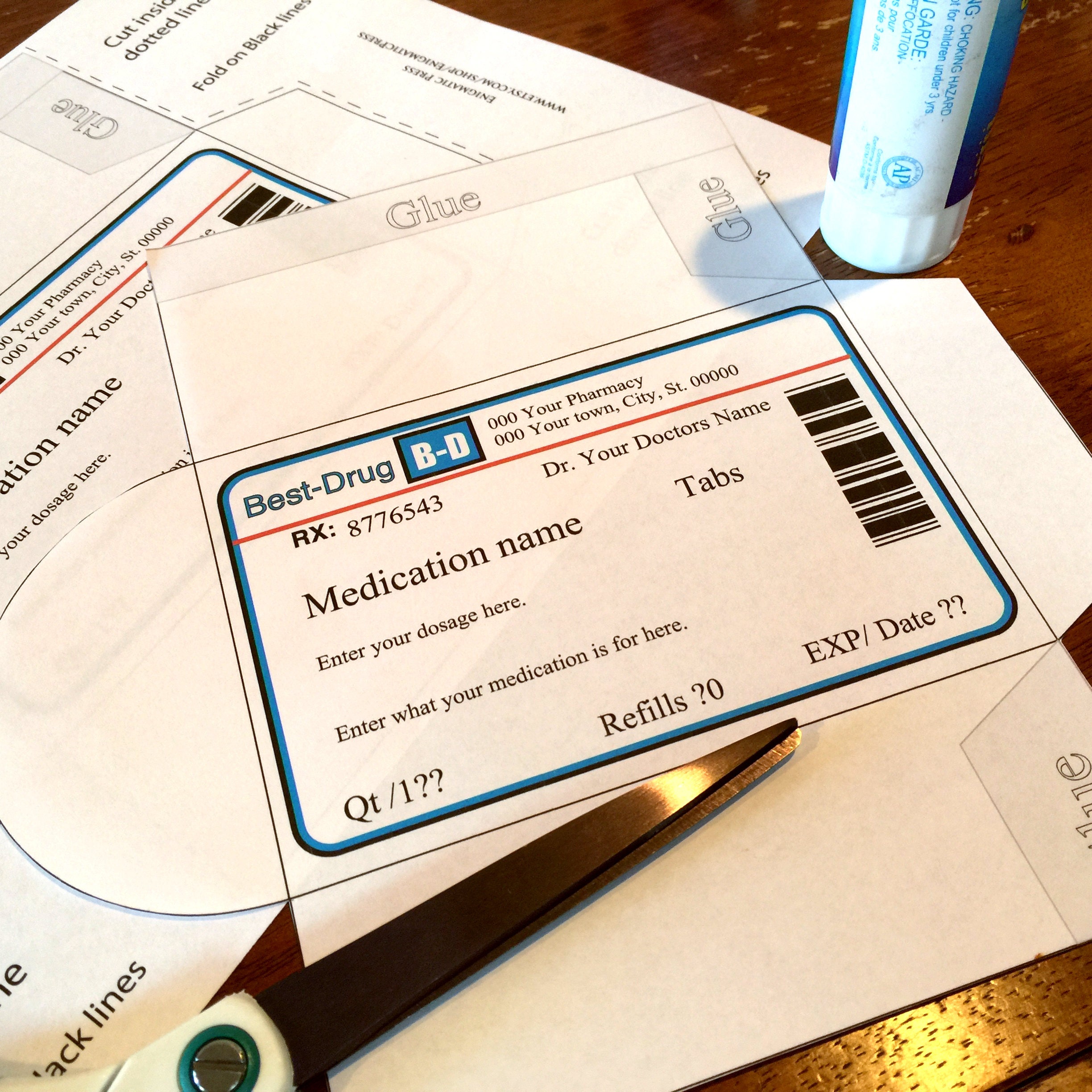 Medical pharmacy easy diy label envelope small home | Etsy