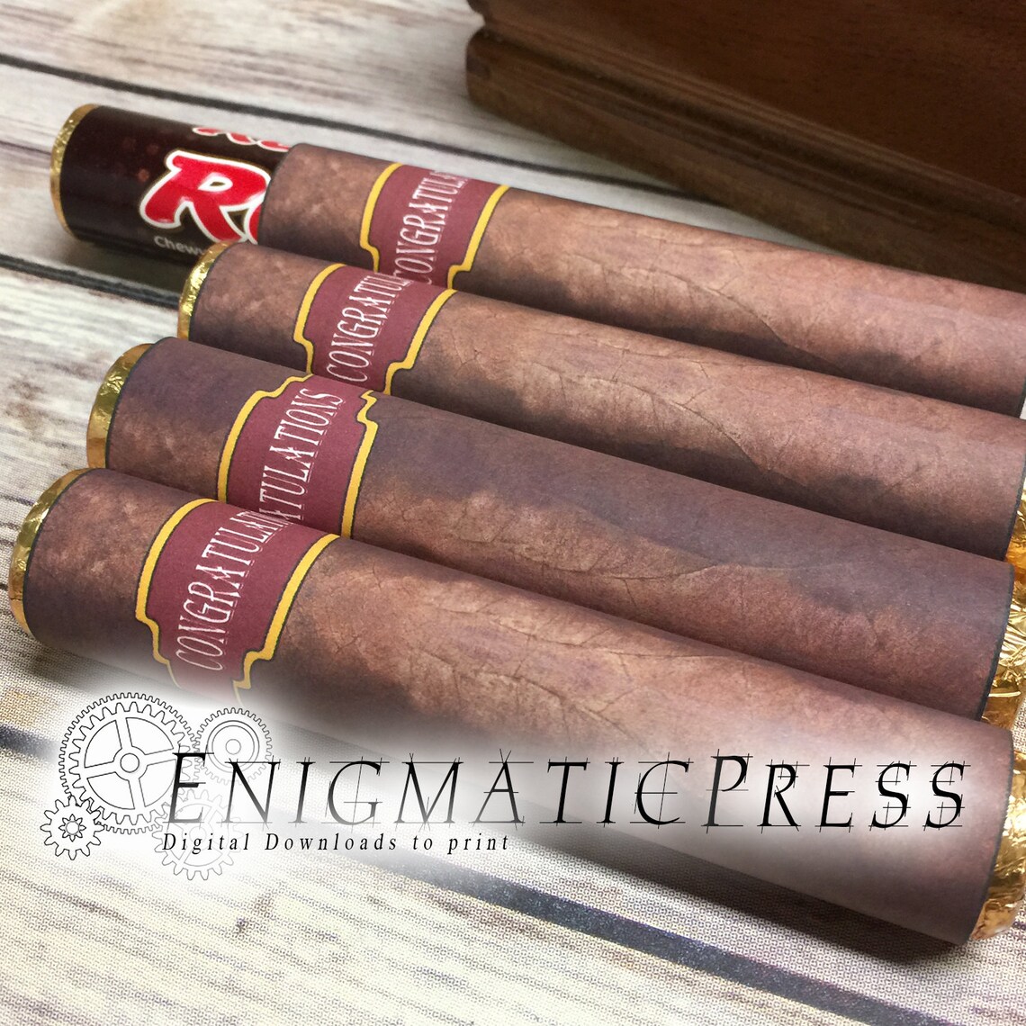 Cigar Styles Rolo Wrapper Labels, Congratulations and Editable, Easy ...