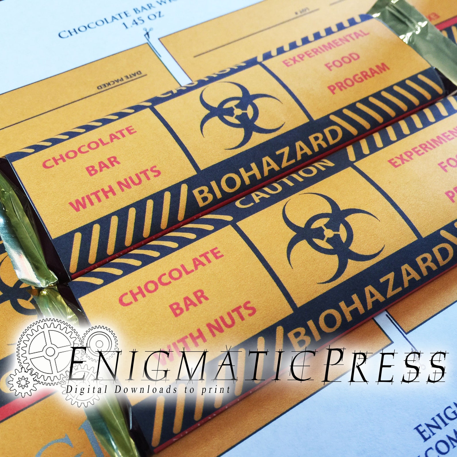 Biohazard Experimental Style Chocolate Bar Labels Fit 1.45oz - Etsy