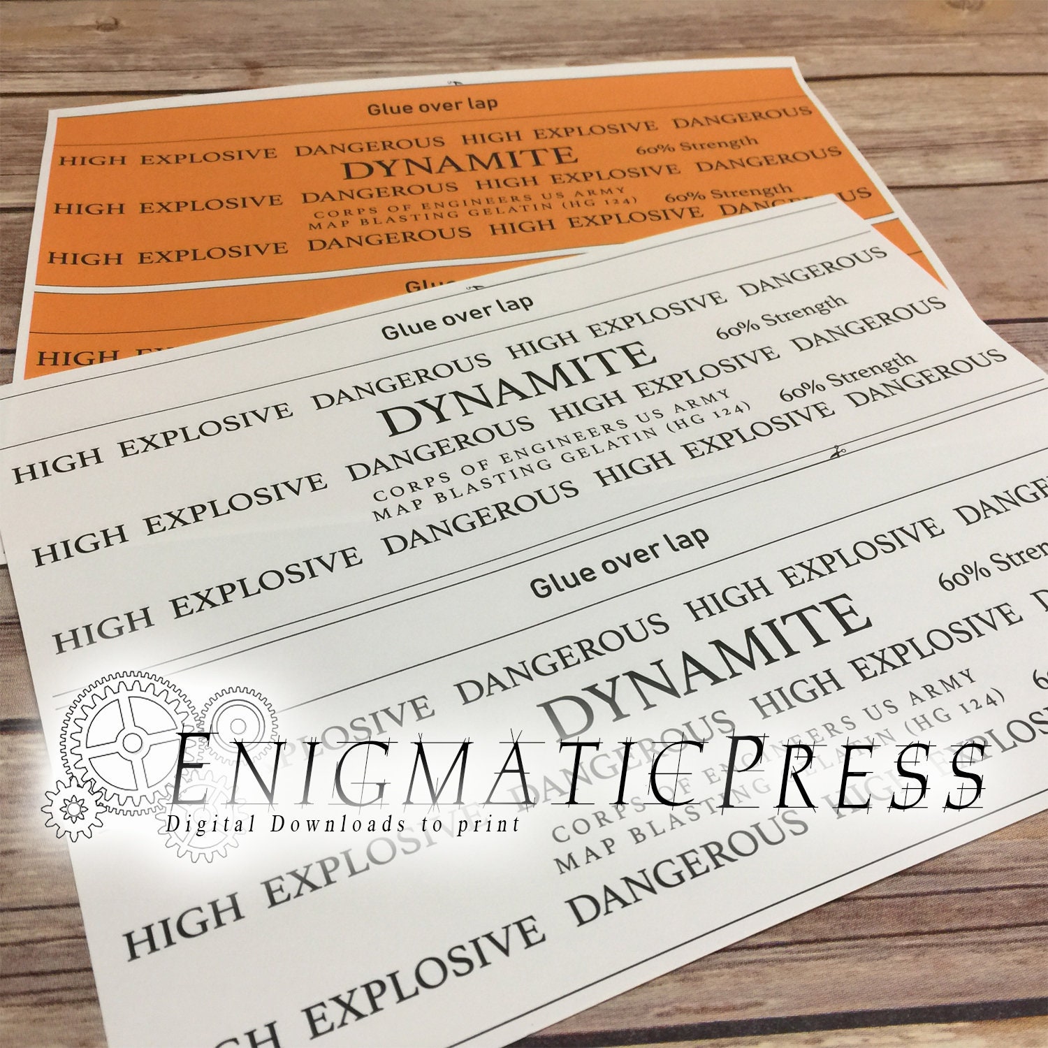 Dynamite TNT Prop Demolition Explosive Stick Labels Plus - Etsy