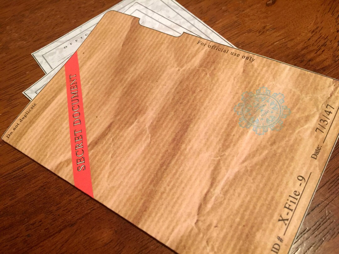 Mini Top Secret Style Folders, Invitation Greeting Cards, With ...