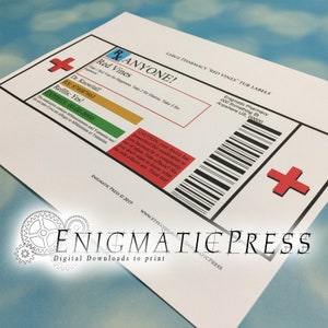 Editable Prescription Red Vines Labels, Fit Red Vine Tub, Large ...