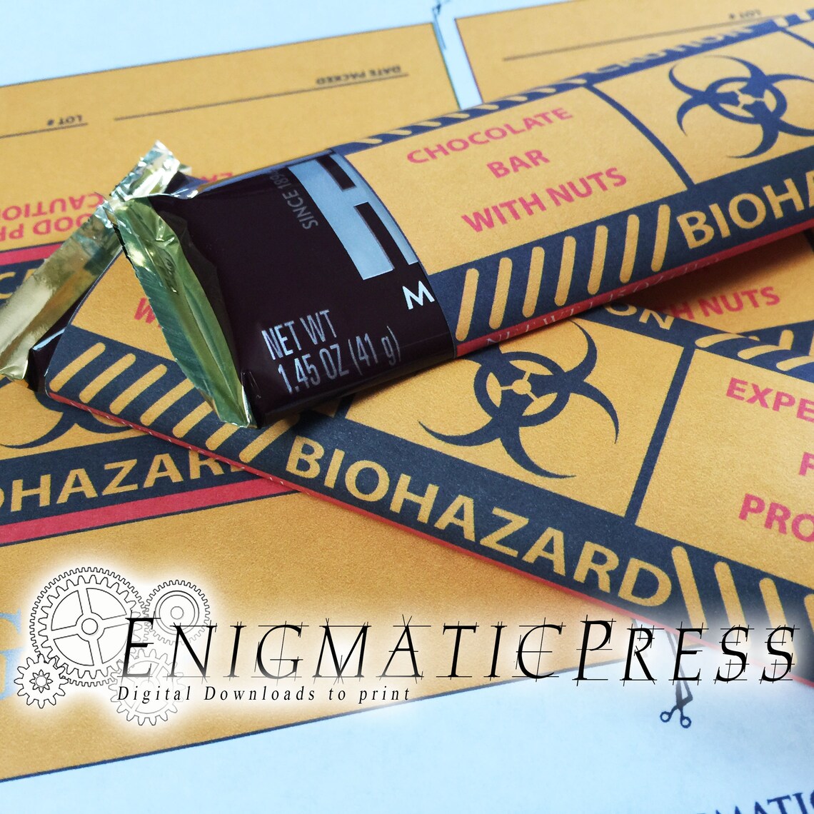 Biohazard Experimental Style Chocolate Bar Labels Fit 1.45oz - Etsy