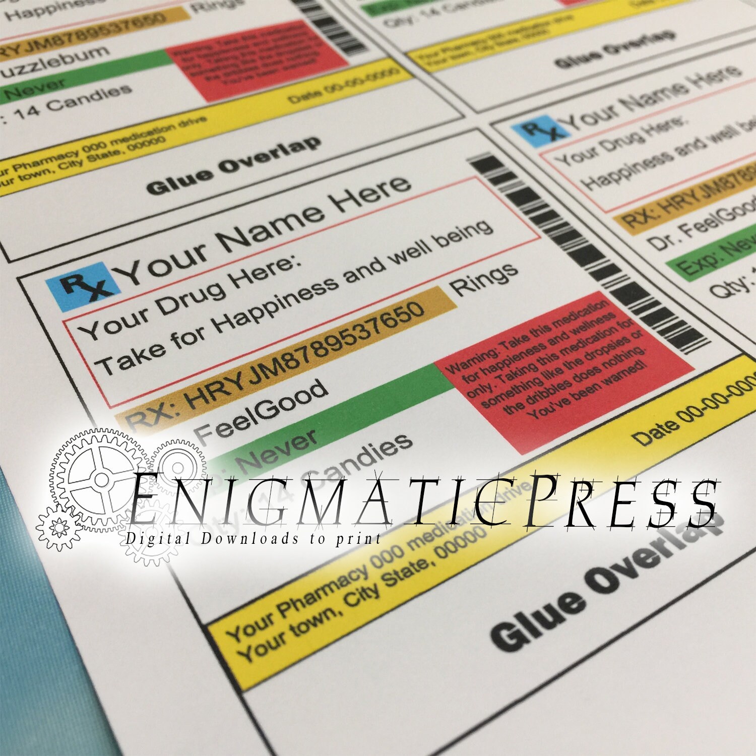 Editable Pharmacy Styles Lifesavers Label Stickers, Easy DIY PDF ...