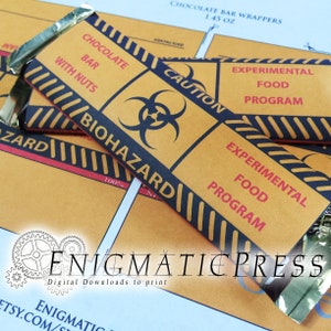 Biohazard Experimental Style Chocolate Bar Labels Fit 1.45oz - Etsy