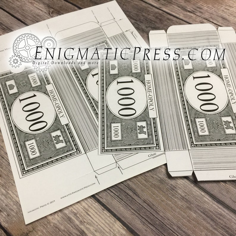 Stack of Monopoly Money Gift Box, Editable, Printable, Fun DIY PDF ...