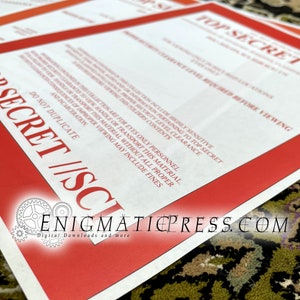 Top Secret Style Prop Coversheet Graphics, Film, Cosplay, Diy, Home ...