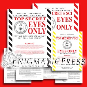 7, CIA Style Prop Top Secret, Documents, Film, Cosplay, Diy, Home ...