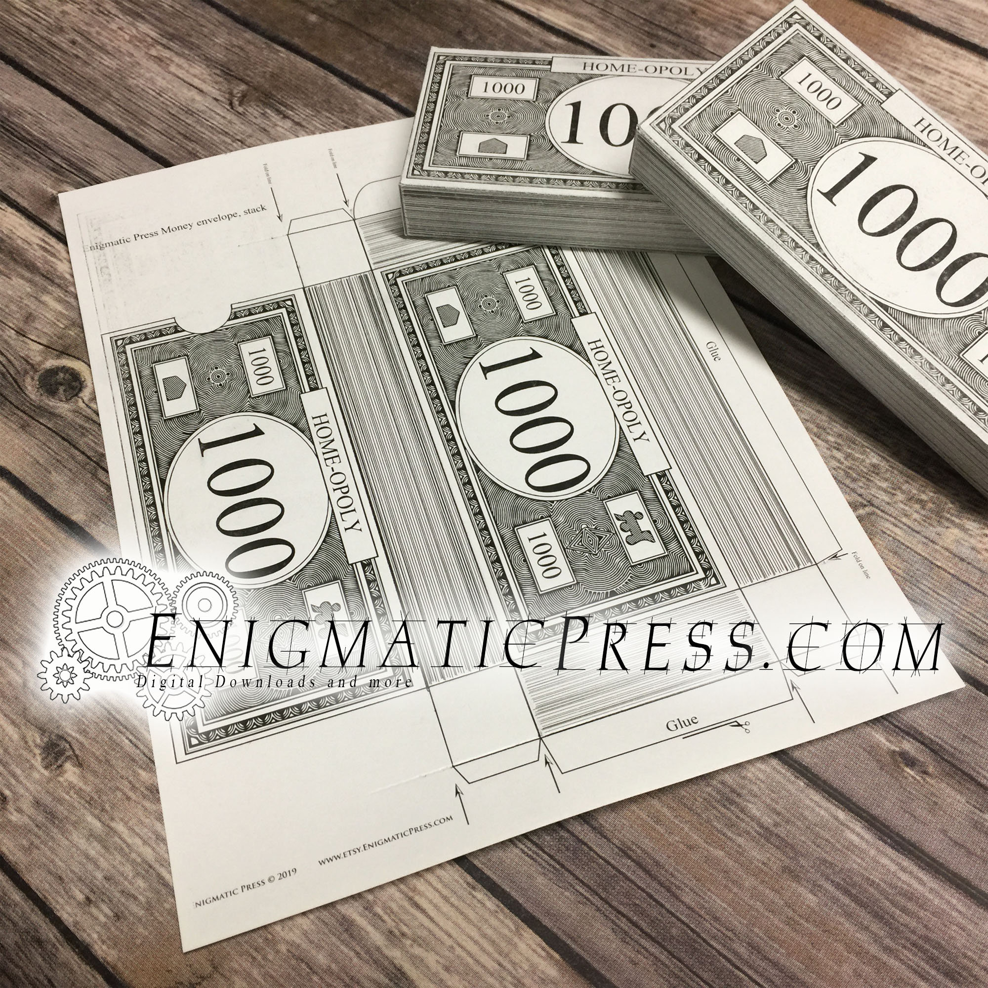 Stack of Monopoly Money Gift Box, Editable, Printable, Fun DIY PDF ...