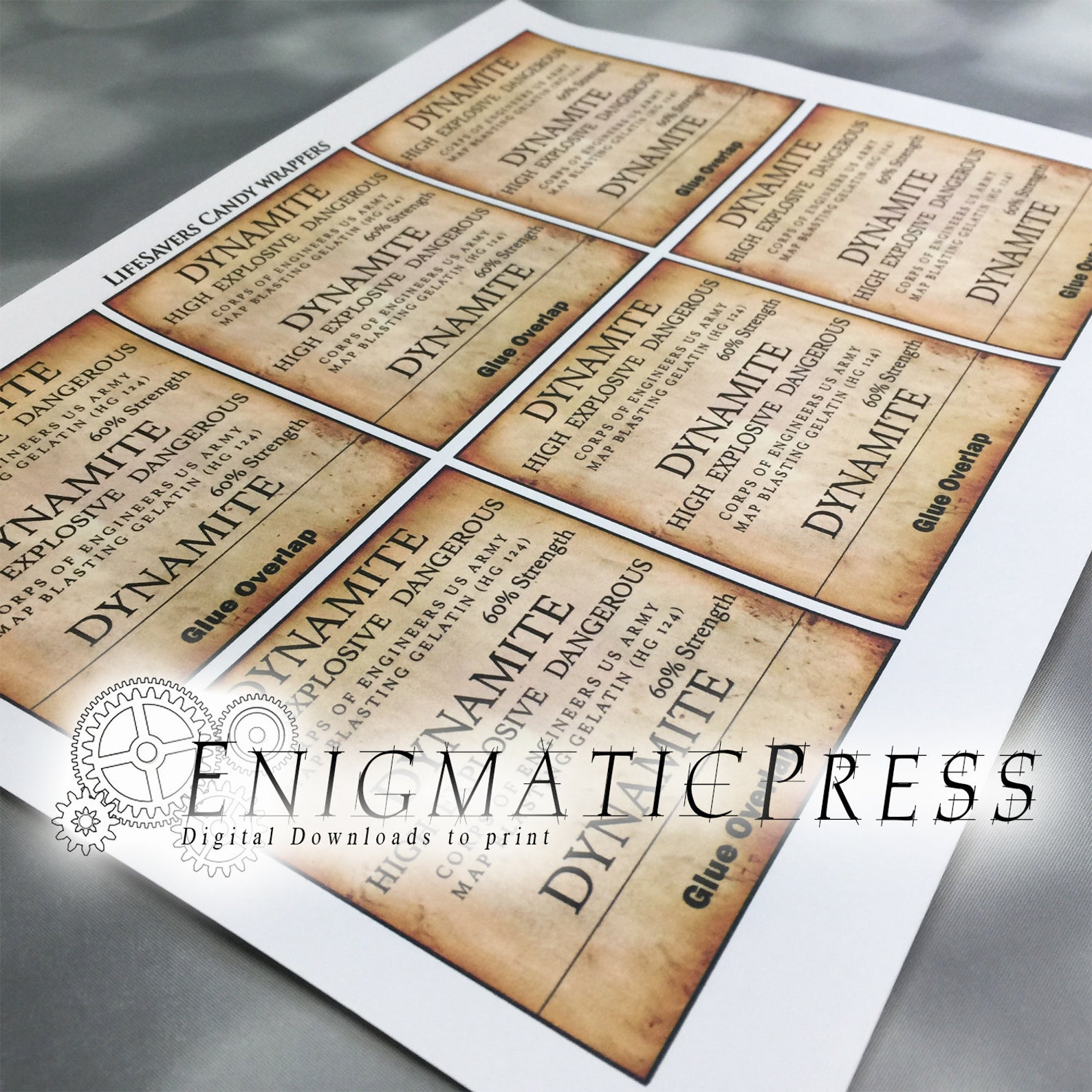 6 Dynamite TNT Styles Lifesavers Labels Candy Wrappers, Easy DIY PDF ...