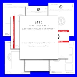 8, MI6 Bond Style Prop Document Graphics, Film, Cosplay, Diy, Home ...