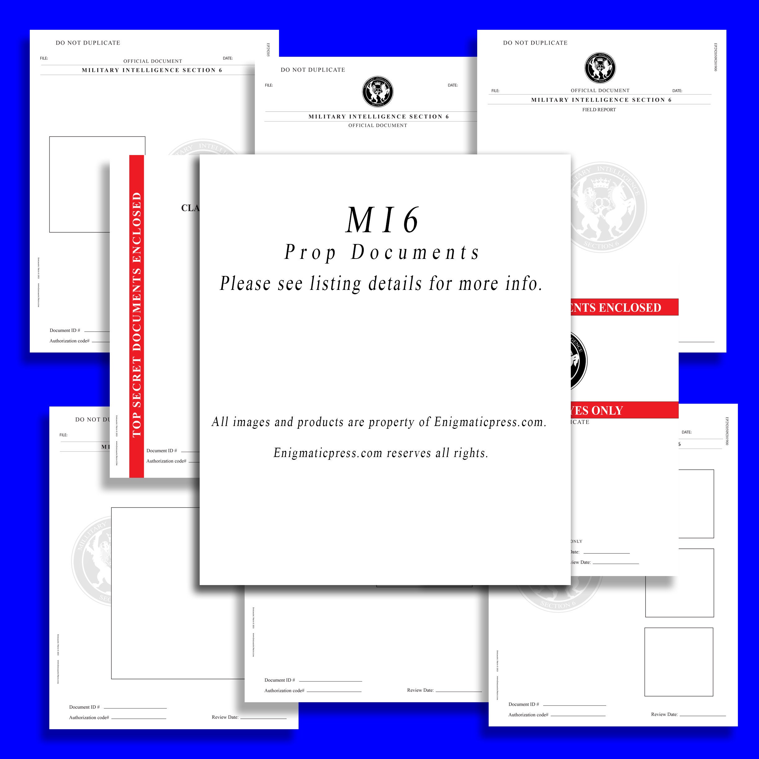 8 MI6 Bond Style Prop Document Graphics Film Cosplay Diy - Etsy UK