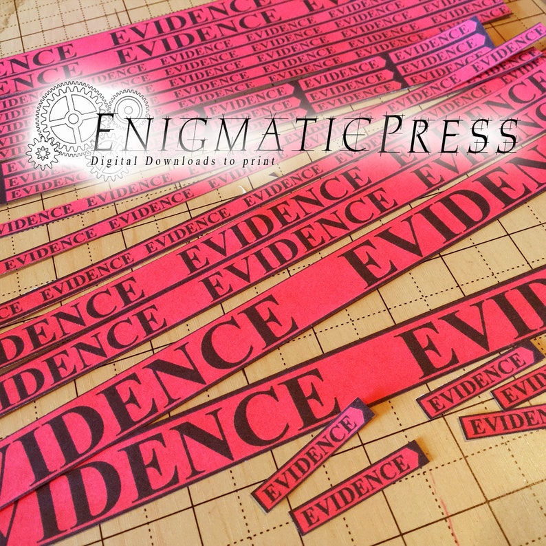 Assorted Evidence sticker strip labels on 1 PDF Home | Etsy