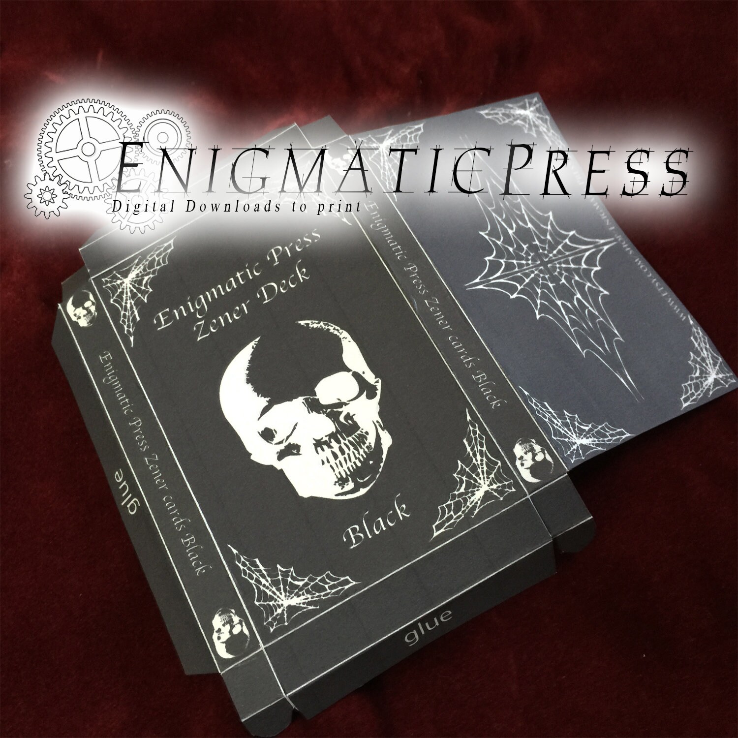 32 Black Zener Card Set With Box, Poker Size Memory / ESP Game, Full ...