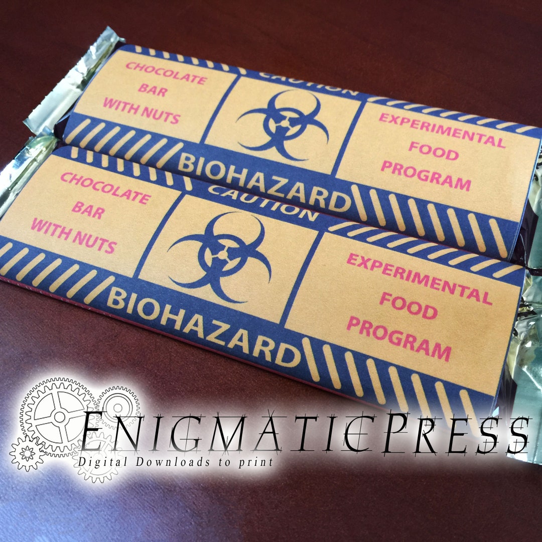 Biohazard Experimental Style Chocolate Bar Labels Fit 1.45oz - Etsy