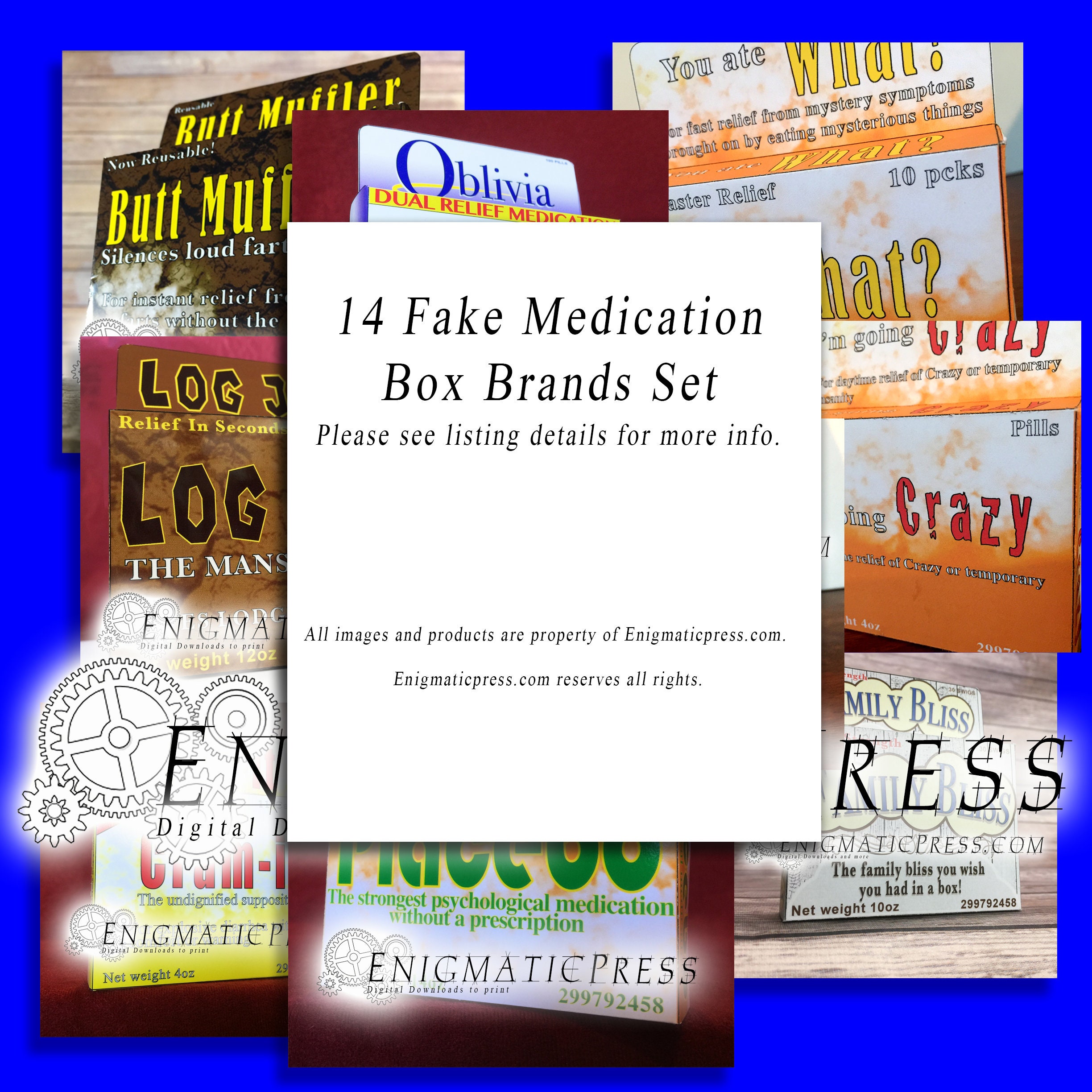 14 Fake Medication Over the Hill Party Pack Gag Gift Boxes - Etsy