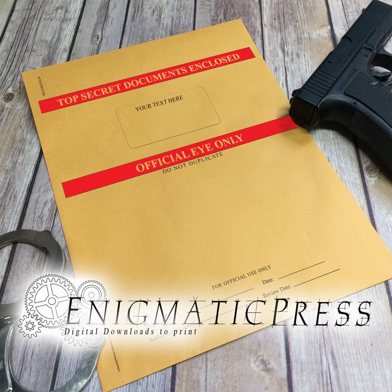 2 Top Secret Envelope Graphics for 9x12 Envelope Diy Home - Etsy Sweden
