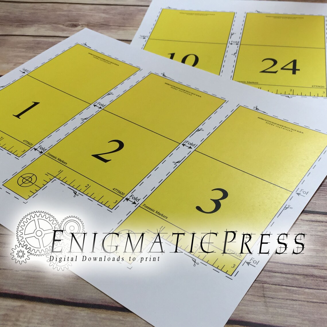 5 Piece Crime Scene Evidence Set Yellow Markers Envelopes | Etsy