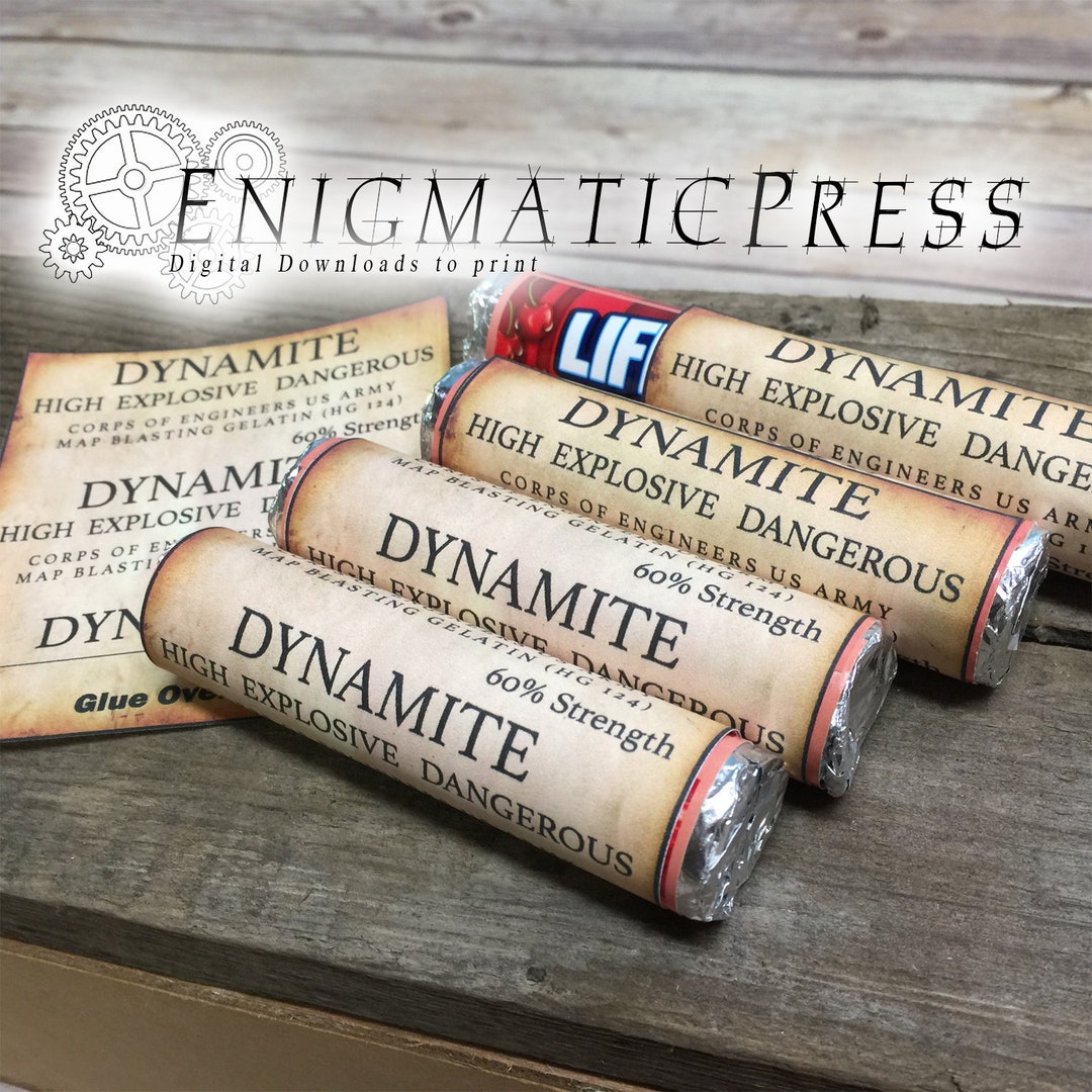 6 Dynamite TNT Styles Lifesavers Labels Candy Wrappers, Easy DIY PDF ...