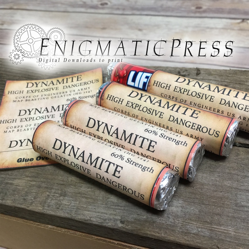 6 Dynamite TNT Styles Lifesavers Labels Candy Wrappers, Easy DIY PDF ...