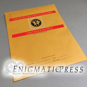 2, Bond Style Top Secret MI6 Graphics for 9x12 Envelope, Diy, Home ...