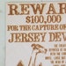 Jersey Devil Wanted Poster on Wood - Etsy