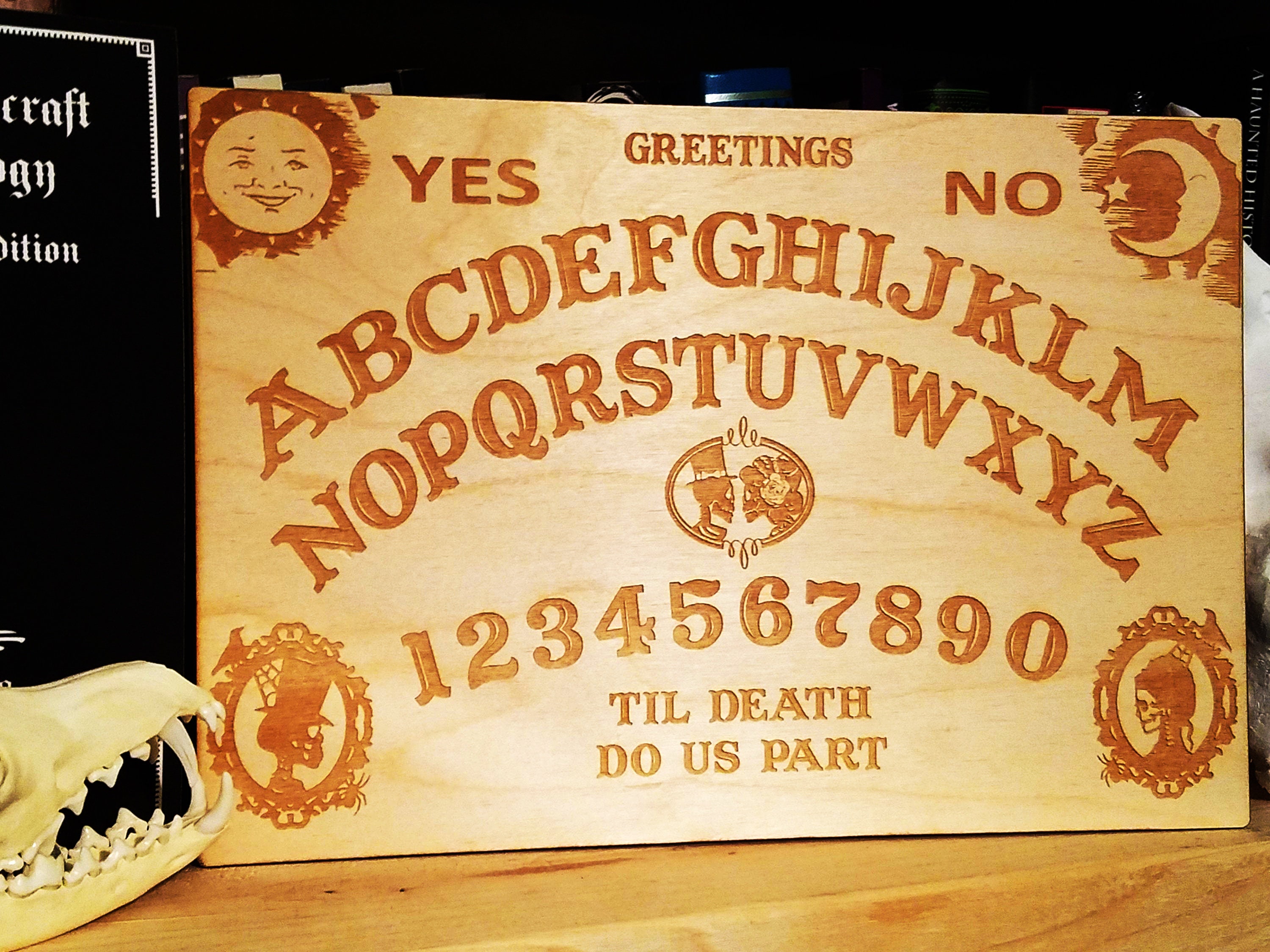 Personalized Wedding Ouija Board & Planchette Custom Engraved on Wood ...
