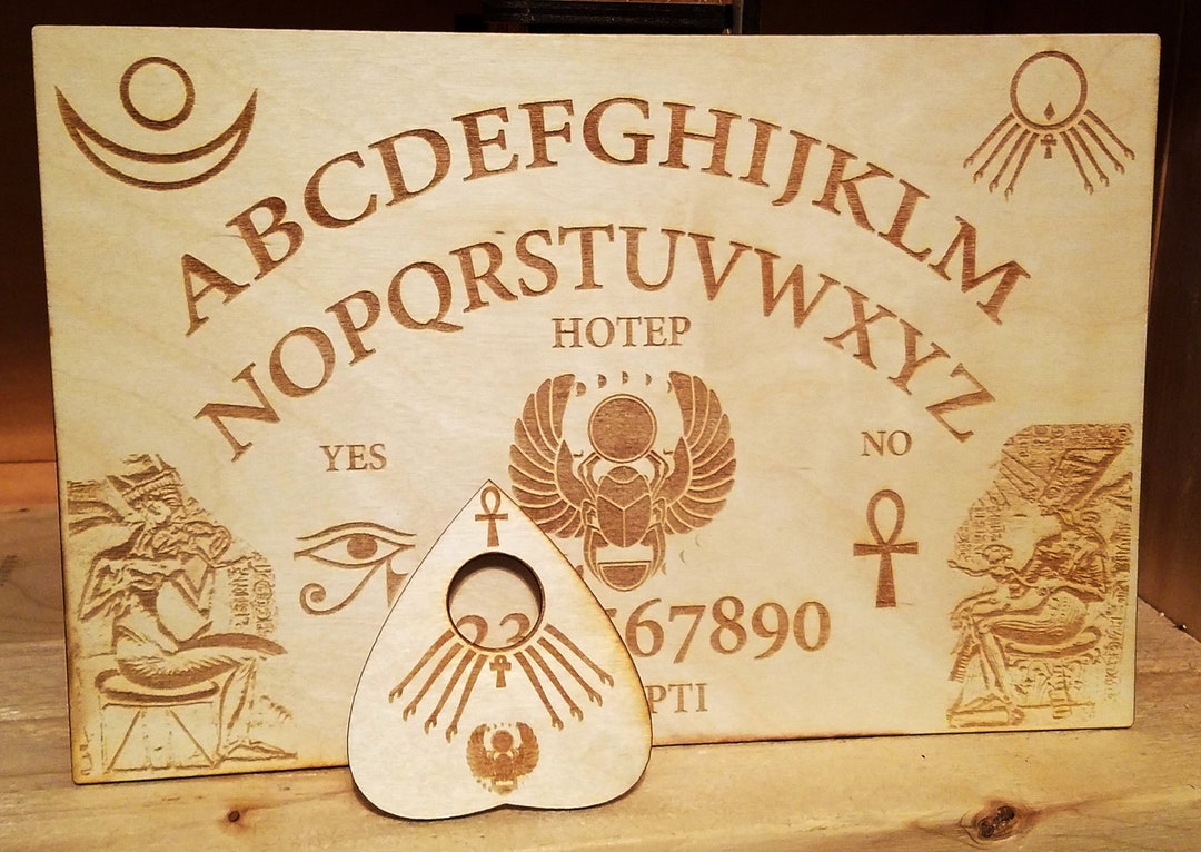 Wooden Ouija Board & Planchette: Ancient Egyptian Design - Etsy