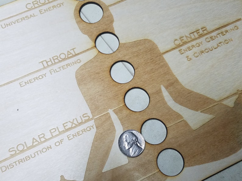 Wooden Chakra Healing Board W/ Engraved Chakra Points & Reiki - Etsy