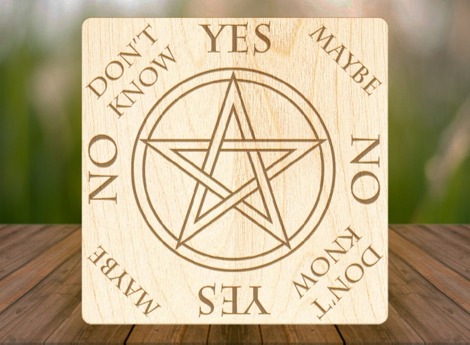 LARGE Pentacle Pendulum Board HANDMADE for Wicca, Witch, & Pagan ...