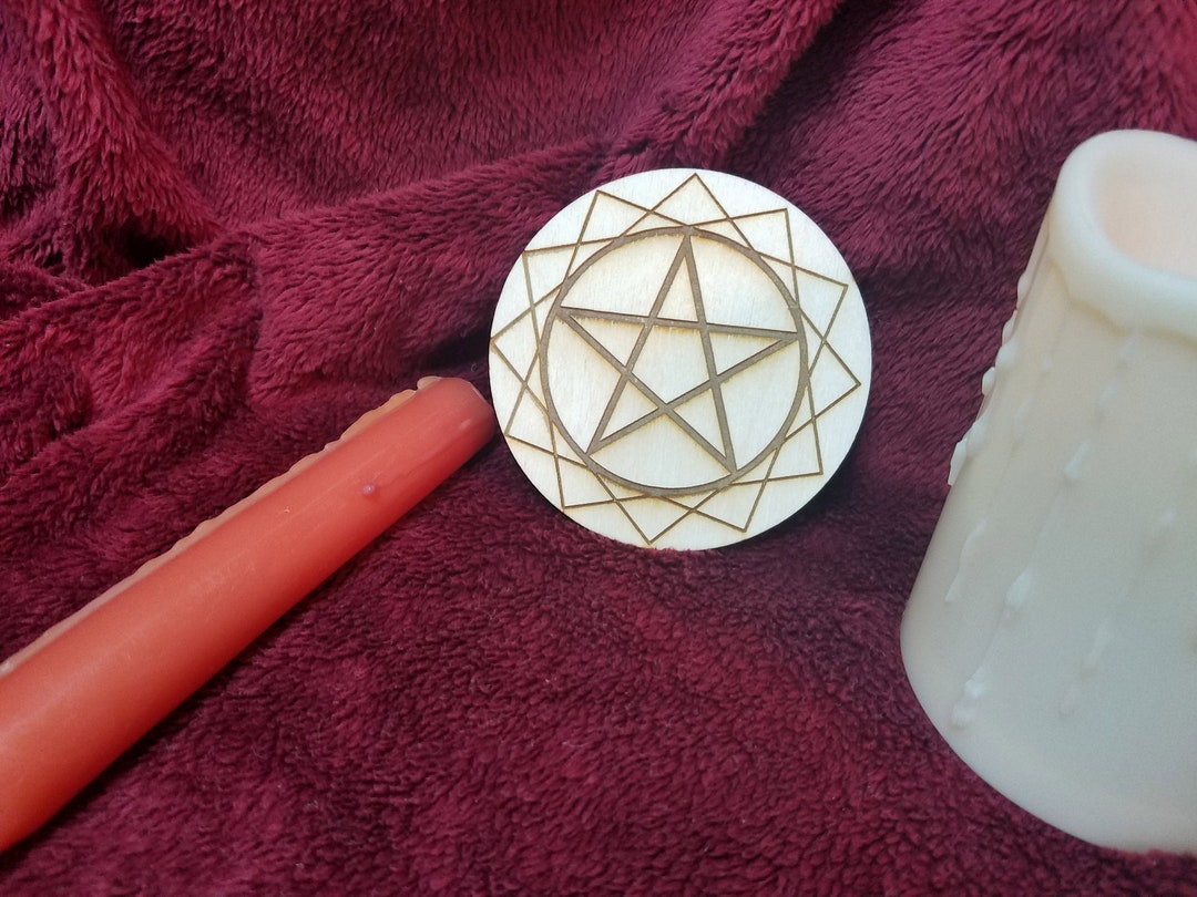 Wooden Pentacle Altar Tile | Wiccan Divination Altar With Sacred ...