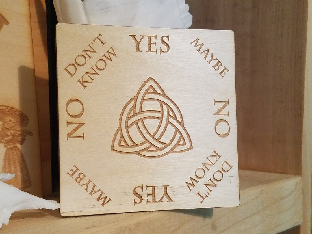 Celtic Trinity Knot Wooden Pendulum Board for Wiccan or Pagan Dowsing ...
