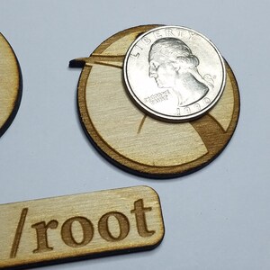 3 Custom Linux Wooden Keychains: [your Name + Tux Penguin], [/root ...