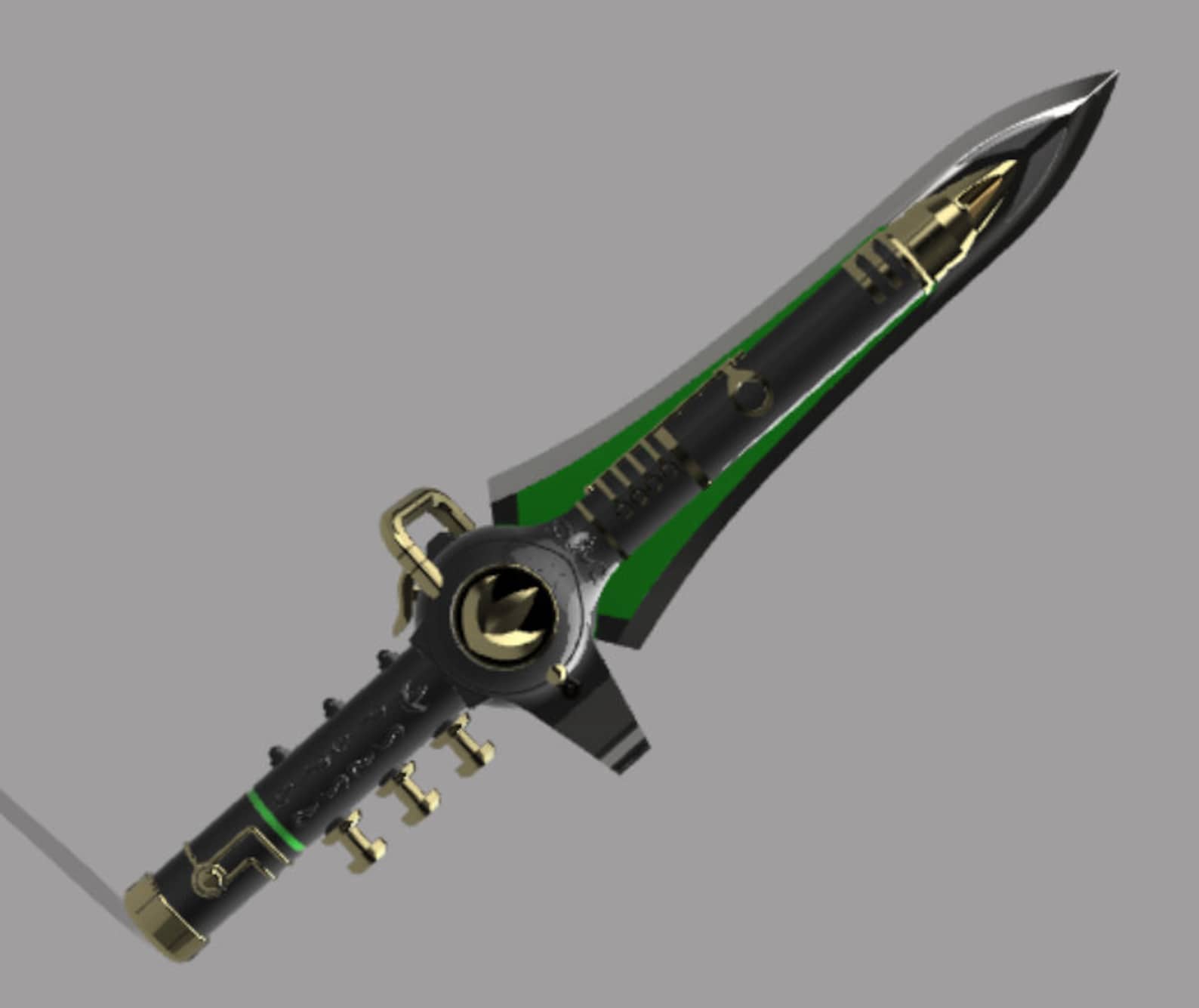 3D Digital Files Green Ranger Dagger Sword - Etsy
