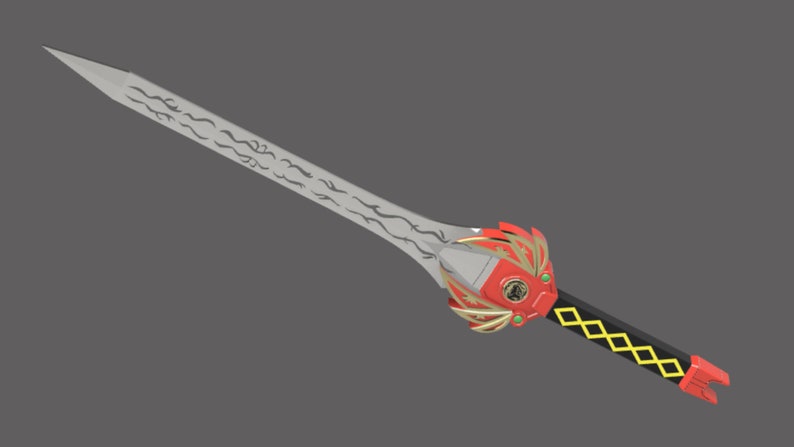 3D Digital Files Red Ranger Power Sword - Etsy