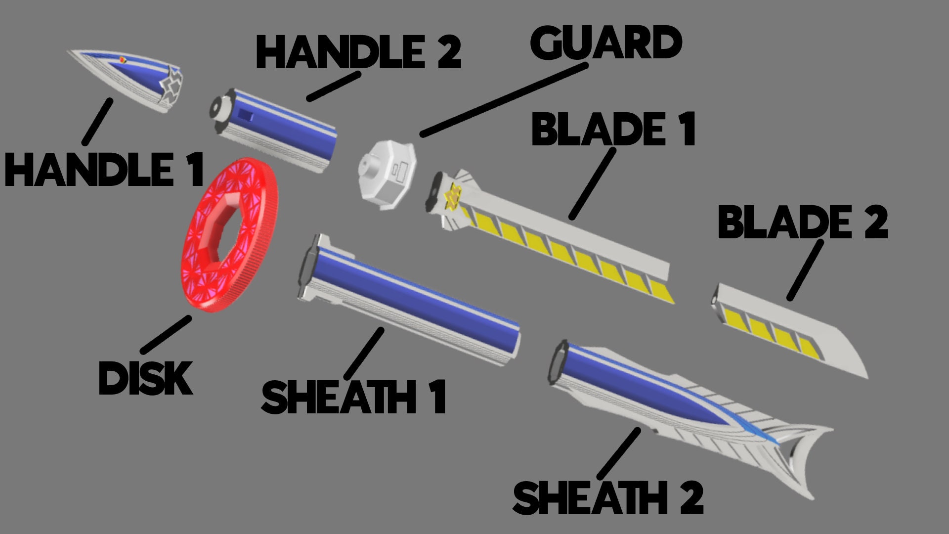 3D Digital Files Gold Ranger Samurai Sword - Etsy