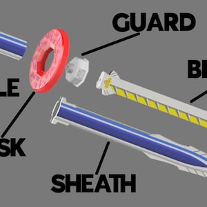 3D Digital Files Gold Ranger Samurai Sword - Etsy