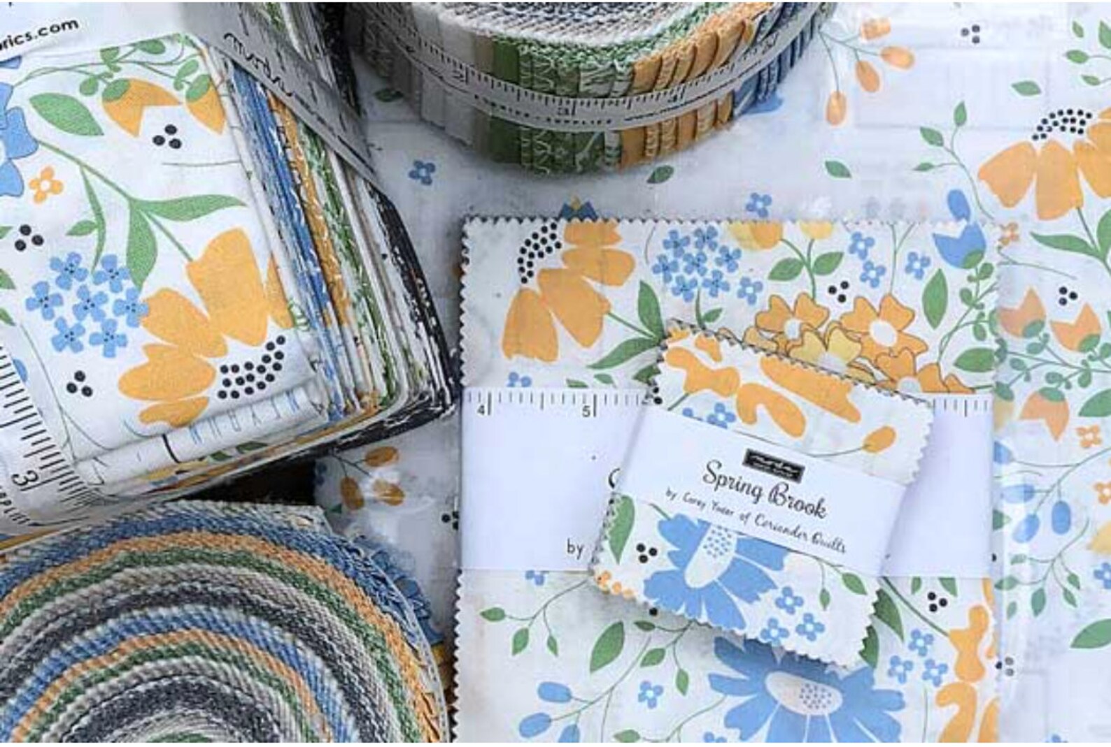 Spring Brook Gingham Stripe Sprout colors designed by Corey | Etsy