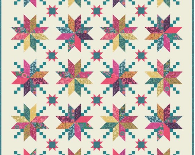 Parlor Indie Blooms Quilt Kit, 60" X 74" Designed by Crystal Manning ...