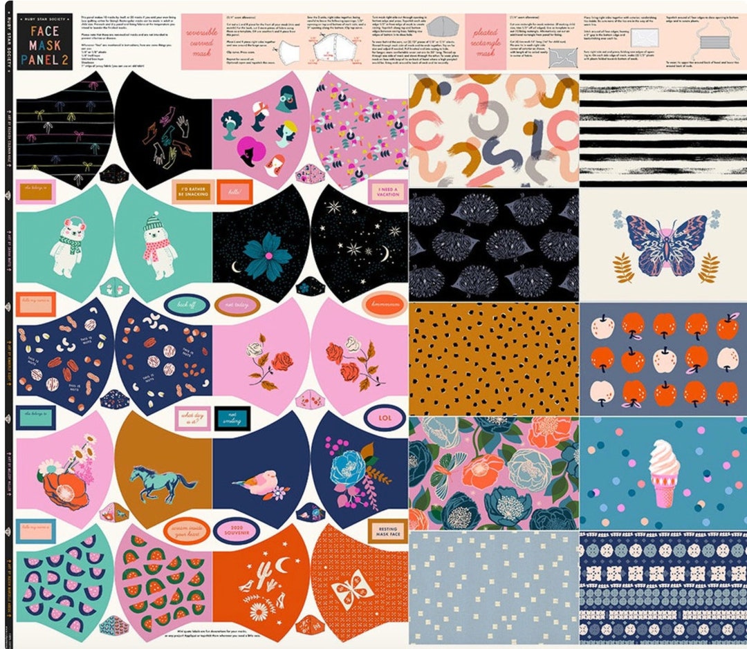 Face Mask Panel 2, 36 X 44 Designed by Ruby Star Society for Moda ...