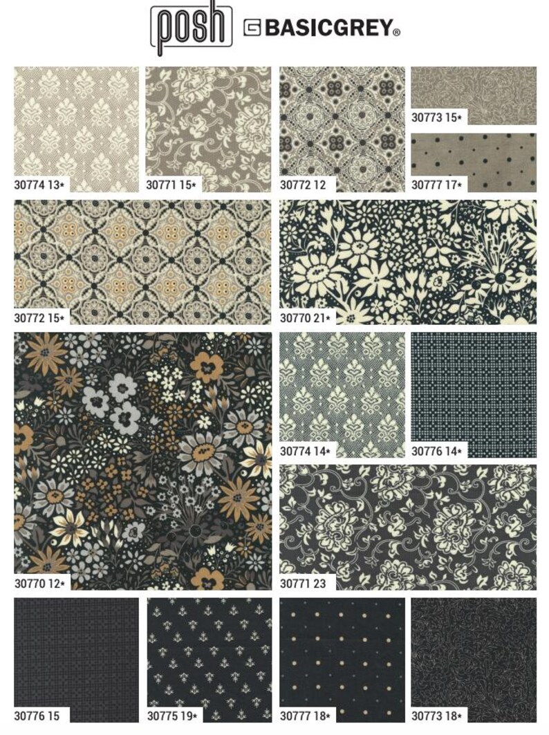 Posh Threadwork Blenders Scroll, Shadow Mist Designed by Basic Grey for ...