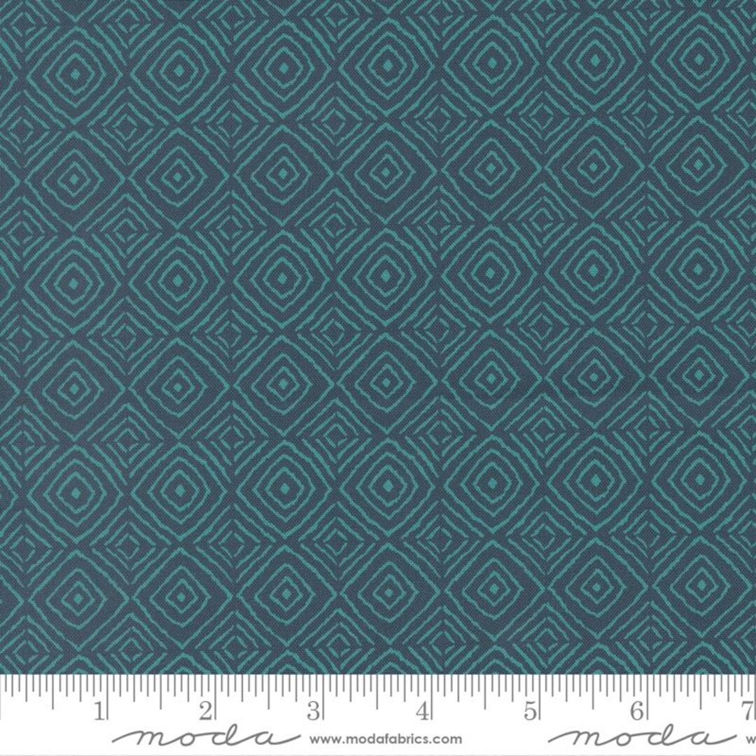 Parlor, Diamonds, Peacock Designed by Crystal Manning for Moda Fabrics ...