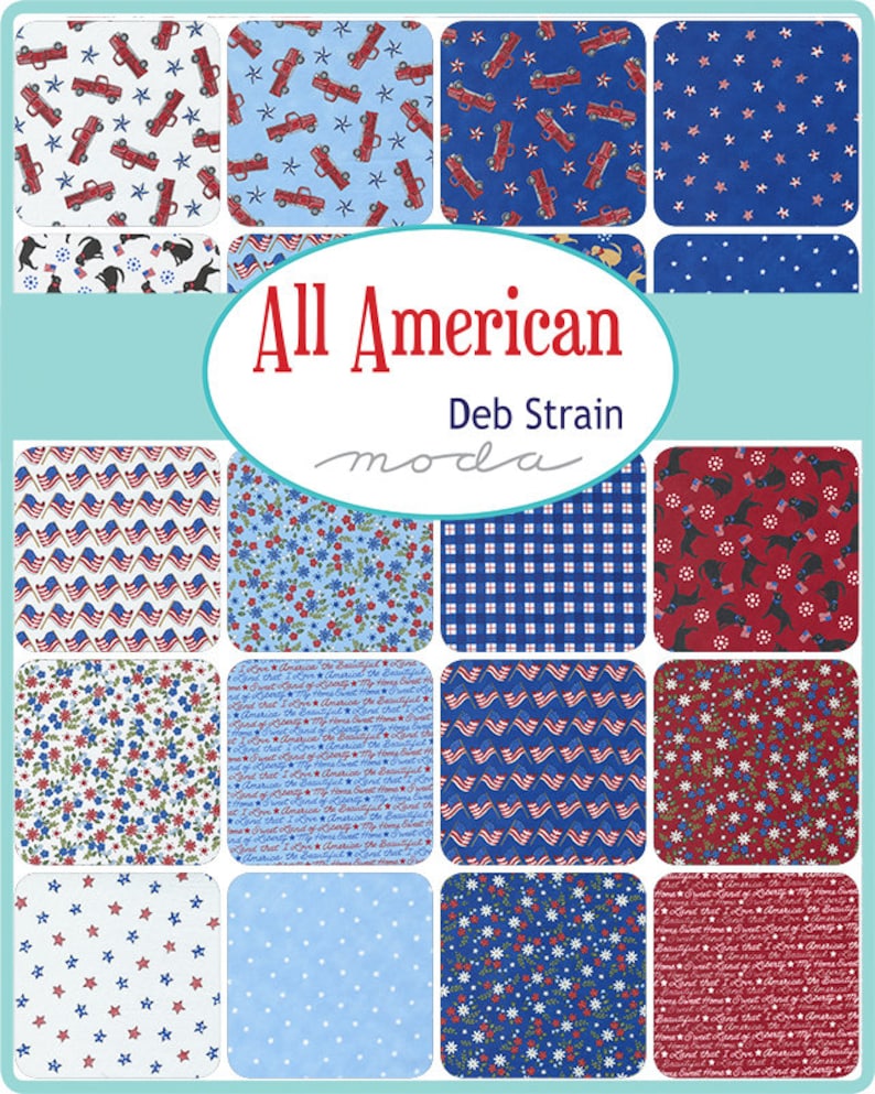 All American, Americana Flags, Daisy White, Designed by Deb Strain for ...