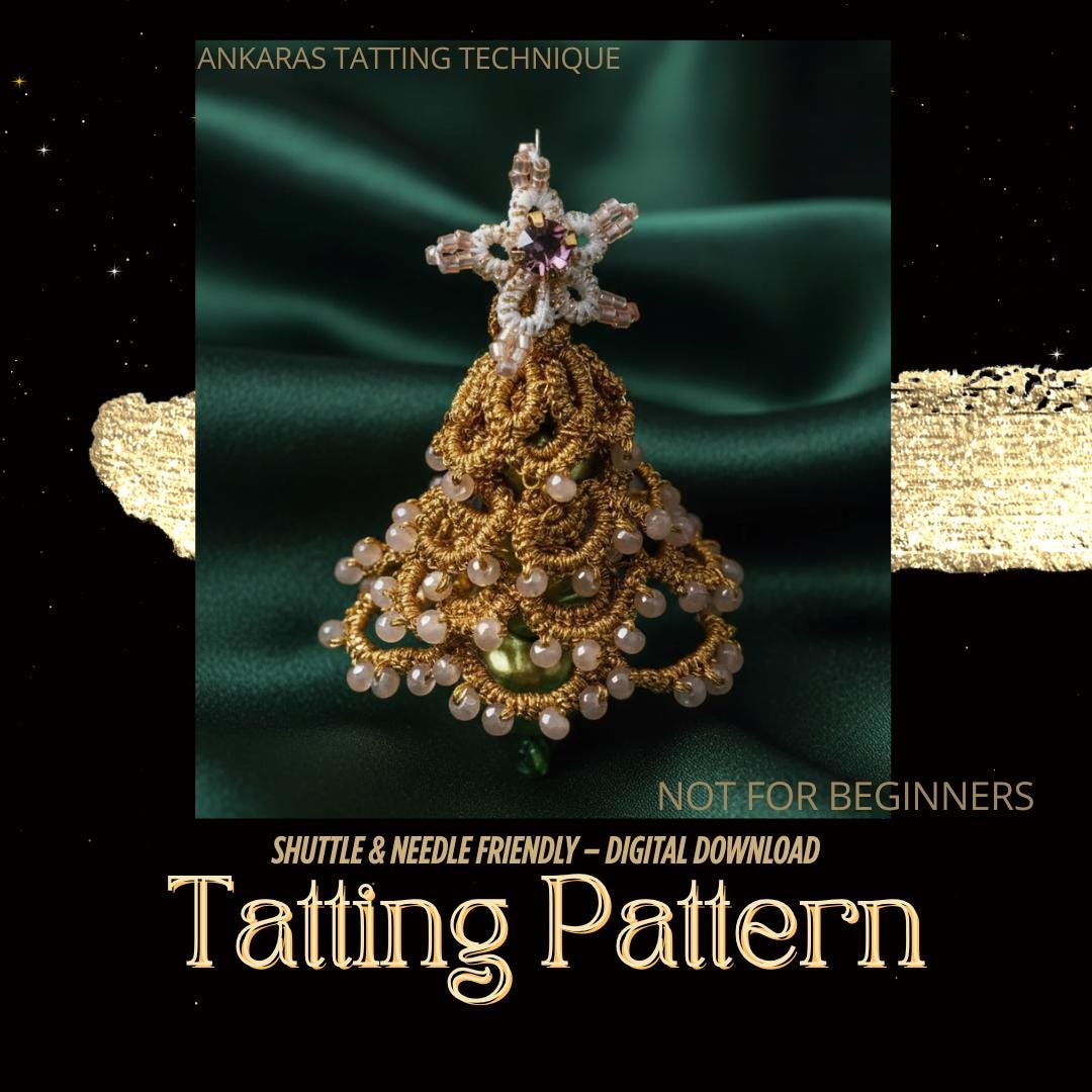 3D Tatting Lace Christmas Tree Pattern, Frivolite Ankaras (PDF Pattern ...